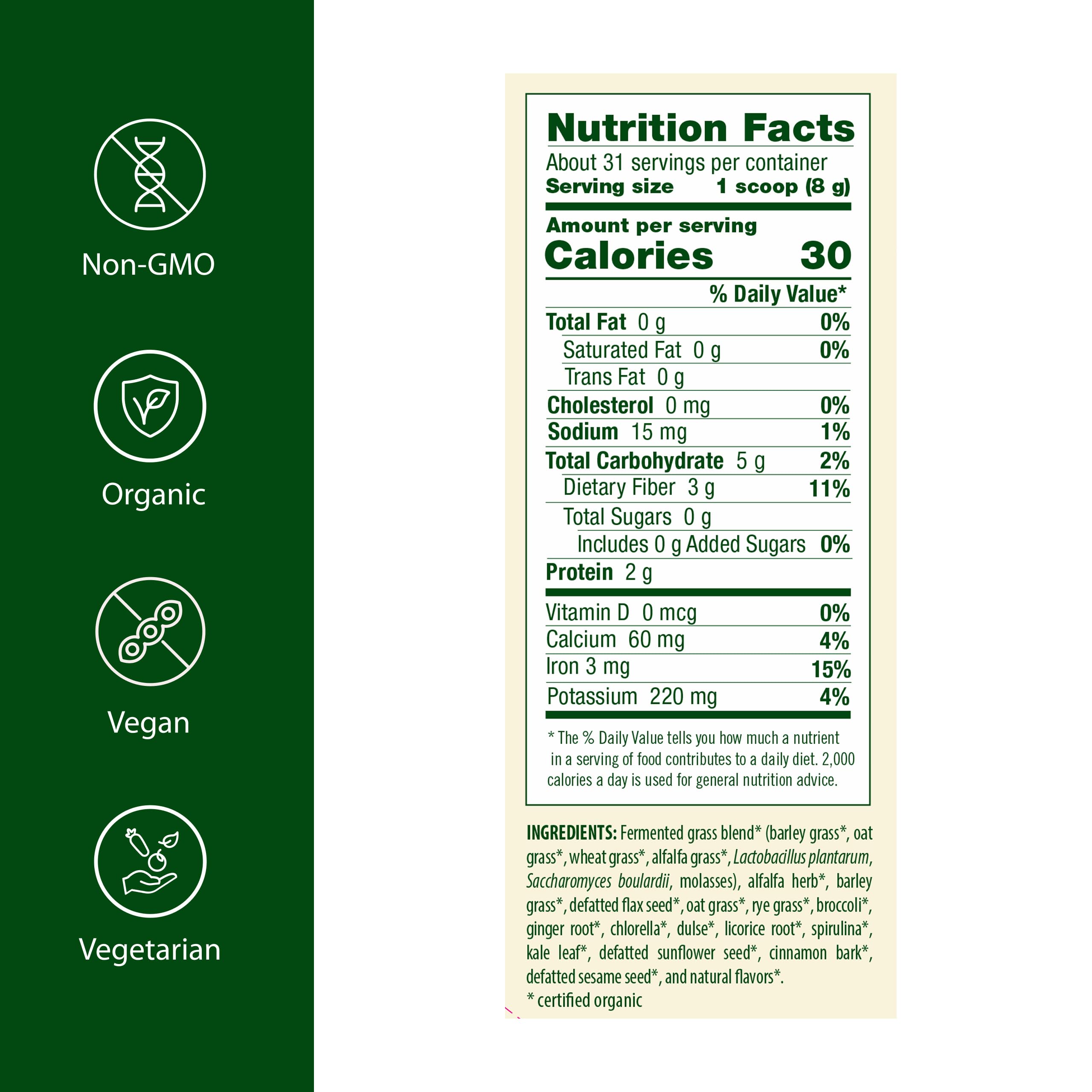 vegetarian health supplement powder