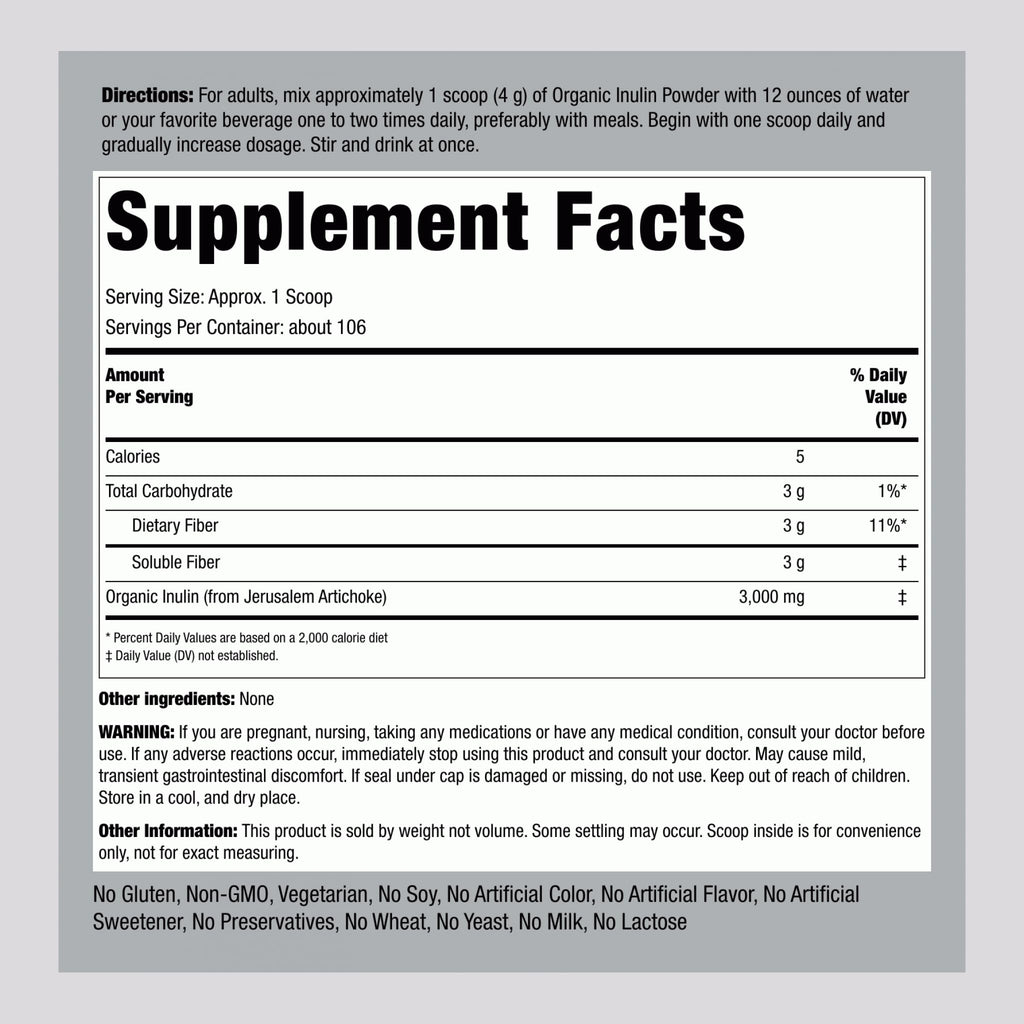 vegetarian inulin powder for health