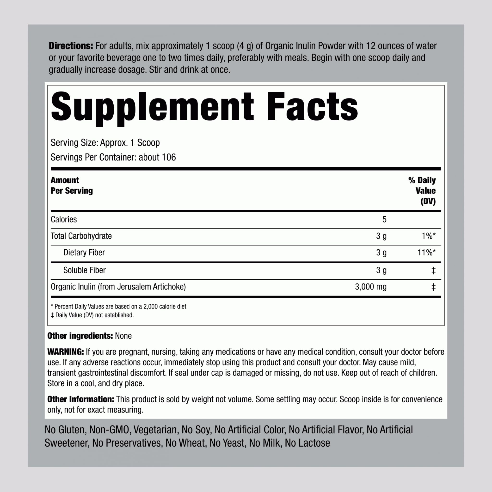 vegetarian inulin powder for health