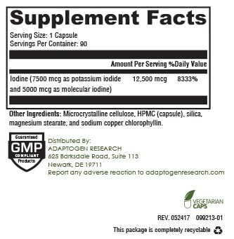 vegetarian iodine capsules for wellness