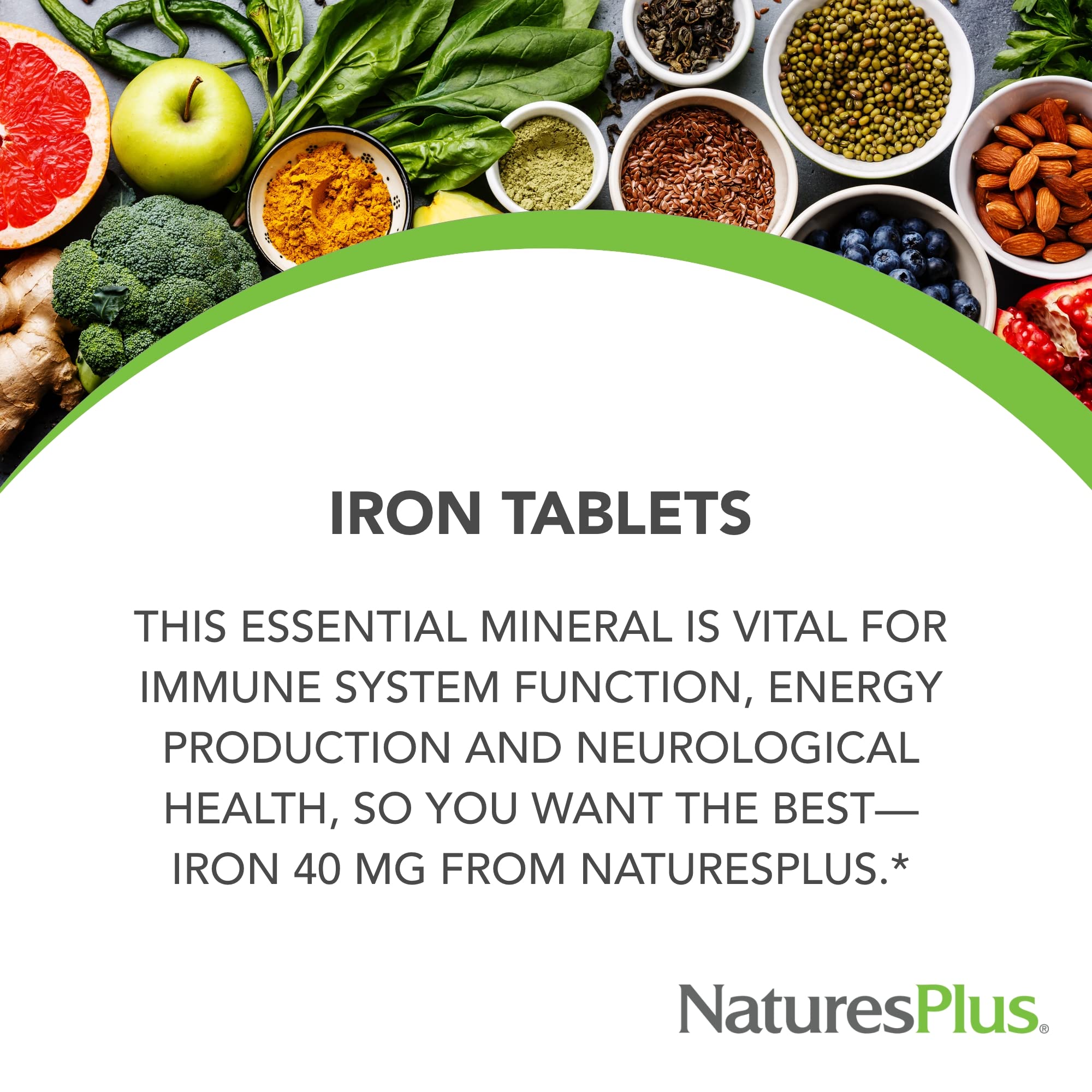 Vegetarian iron tablets for wellness