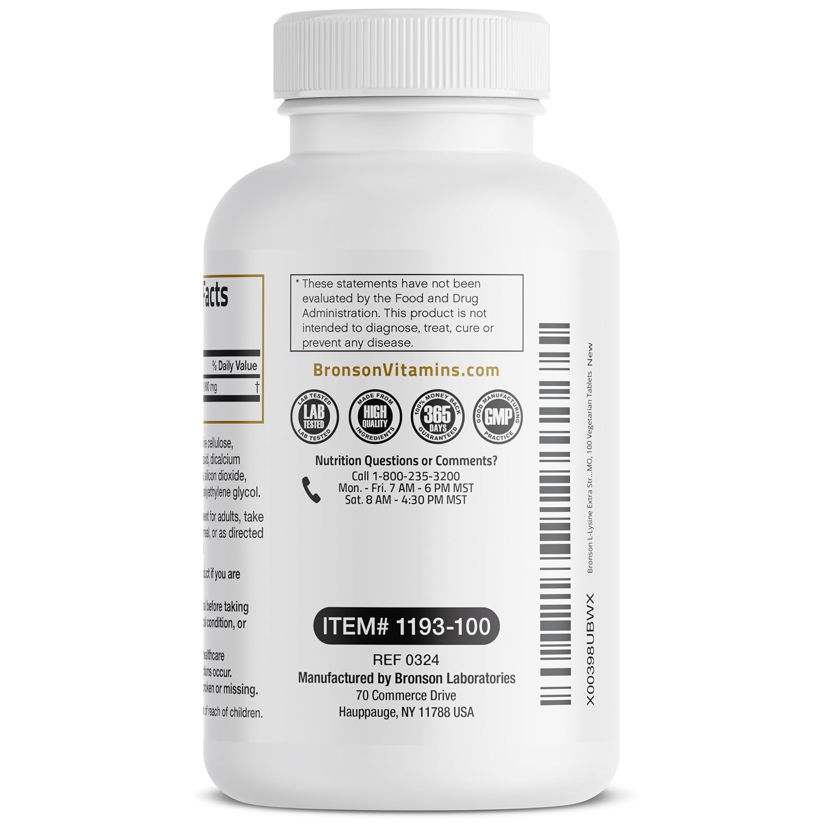 Vegetarian L-Lysine for overall health