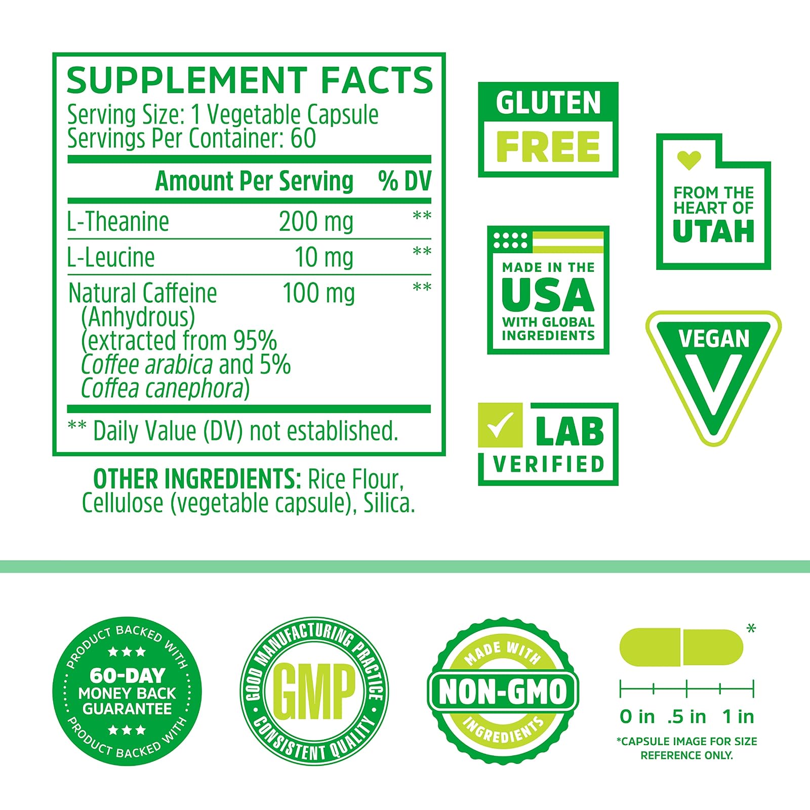 vegetarian l-theanine supplement for concentration