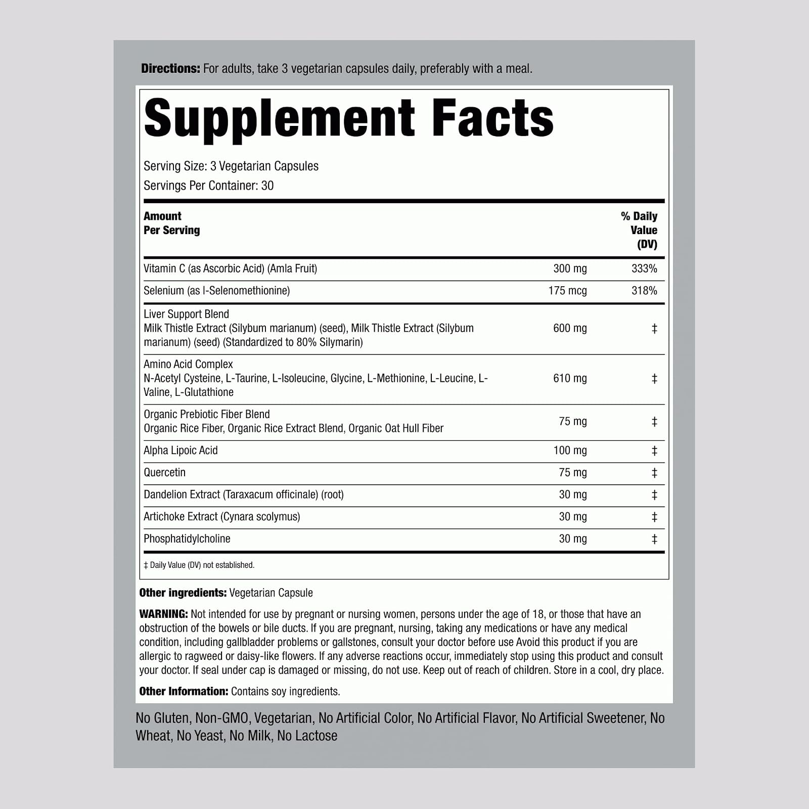 vegetarian liver health supplement