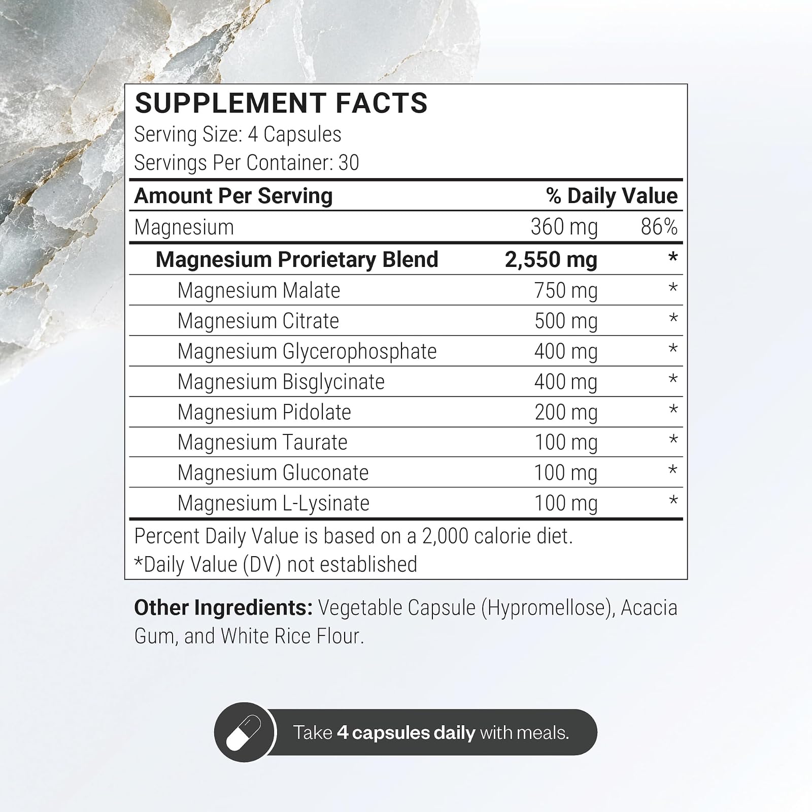 vegetarian magnesium bisglycinate formula