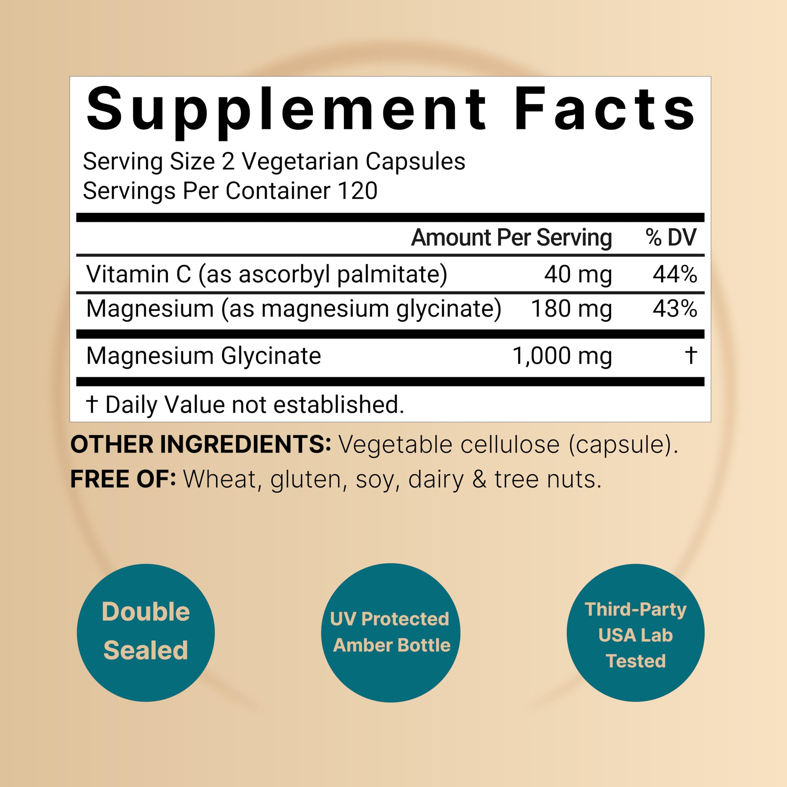 vegetarian magnesium glycinate formula