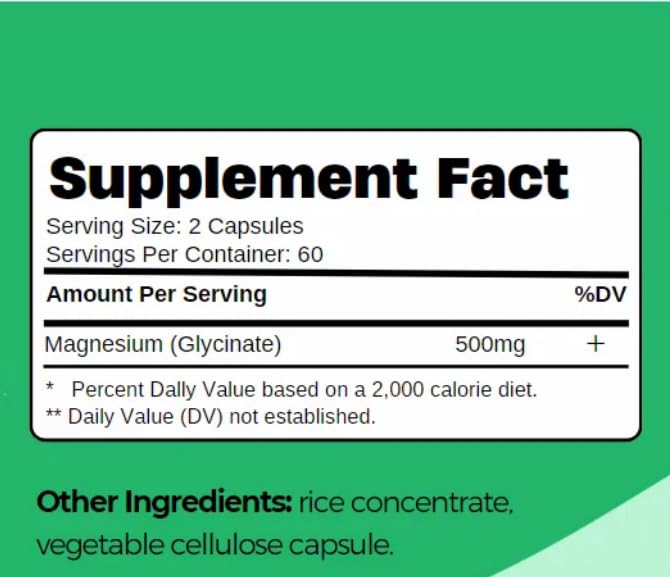 vegetarian magnesium glycinate supplement for relief