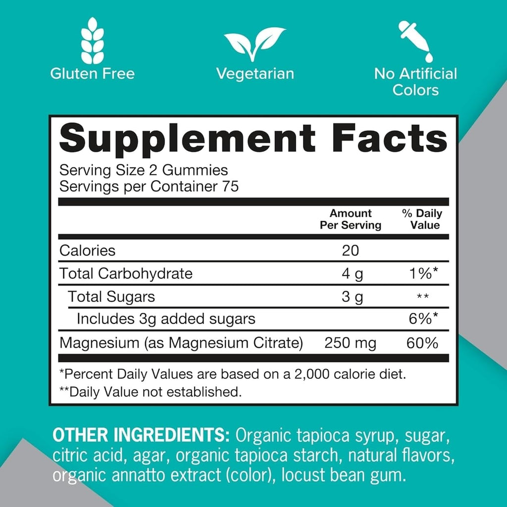 vegetarian magnesium gummies for muscle support
