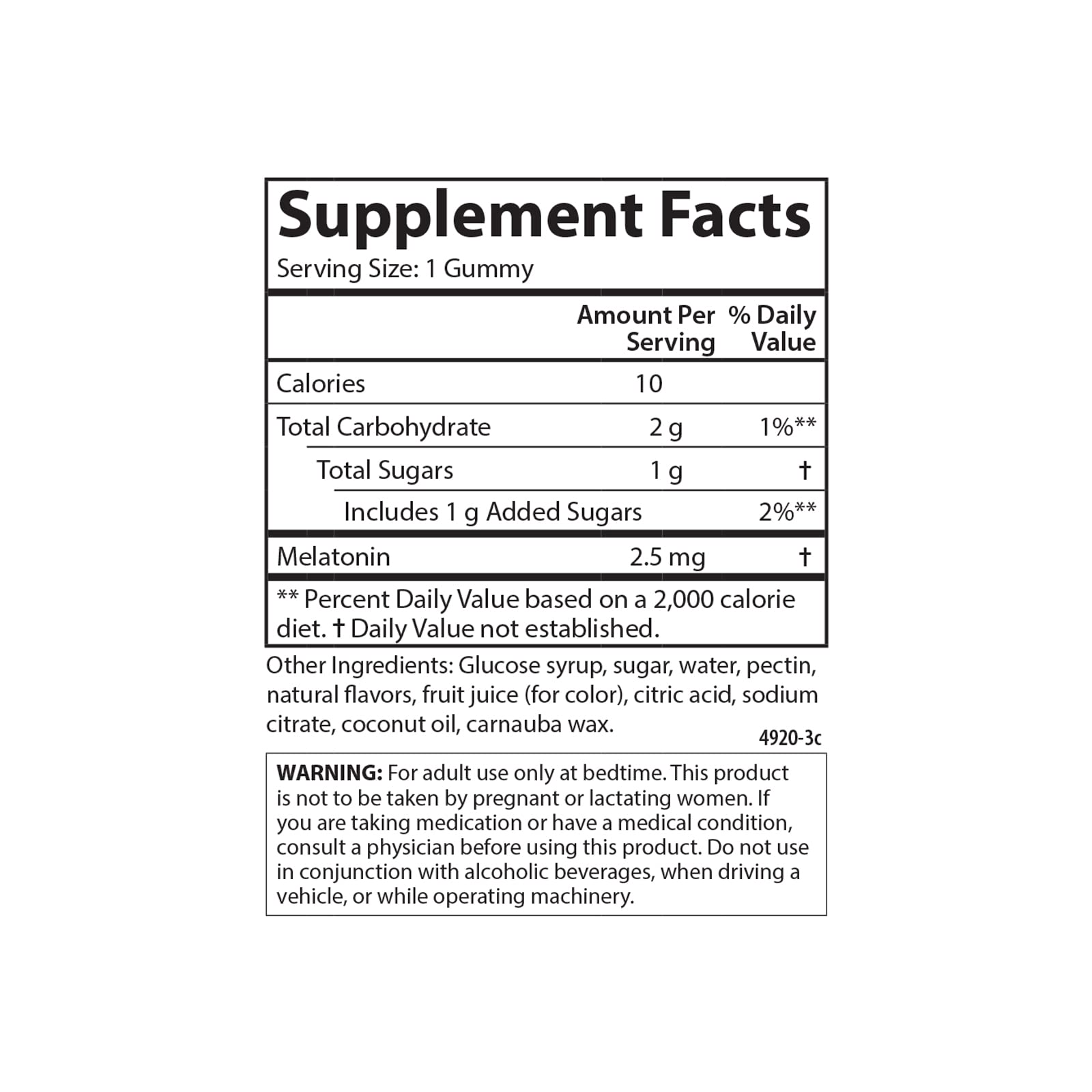 vegetarian melatonin gummies 2.5 mg