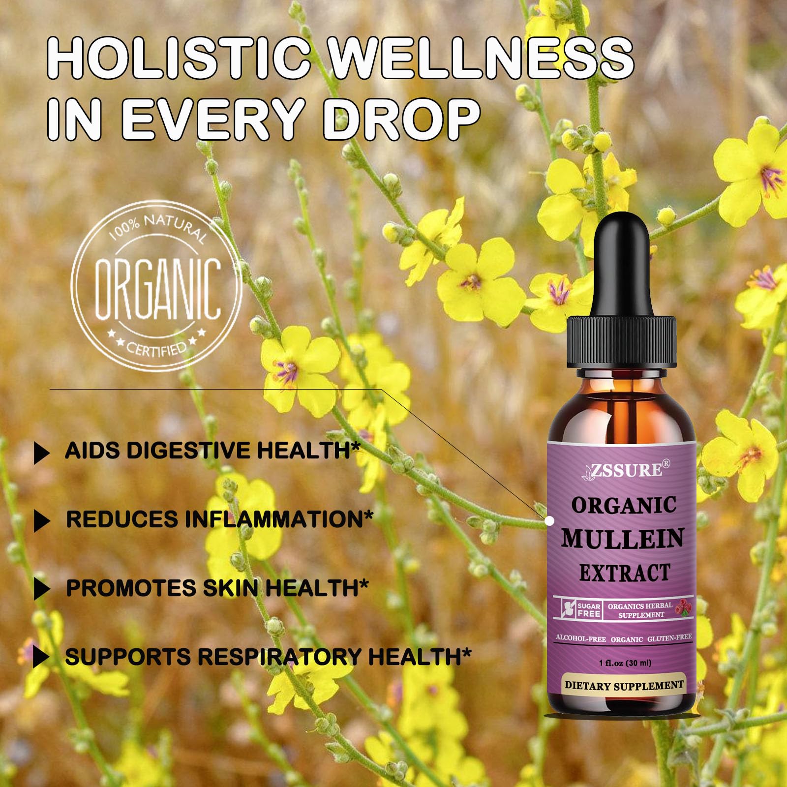 Vegetarian mullein tincture benefits