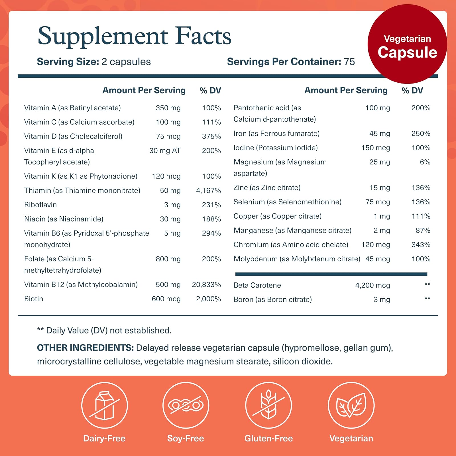 vegetarian multivitamin for active lifestyles