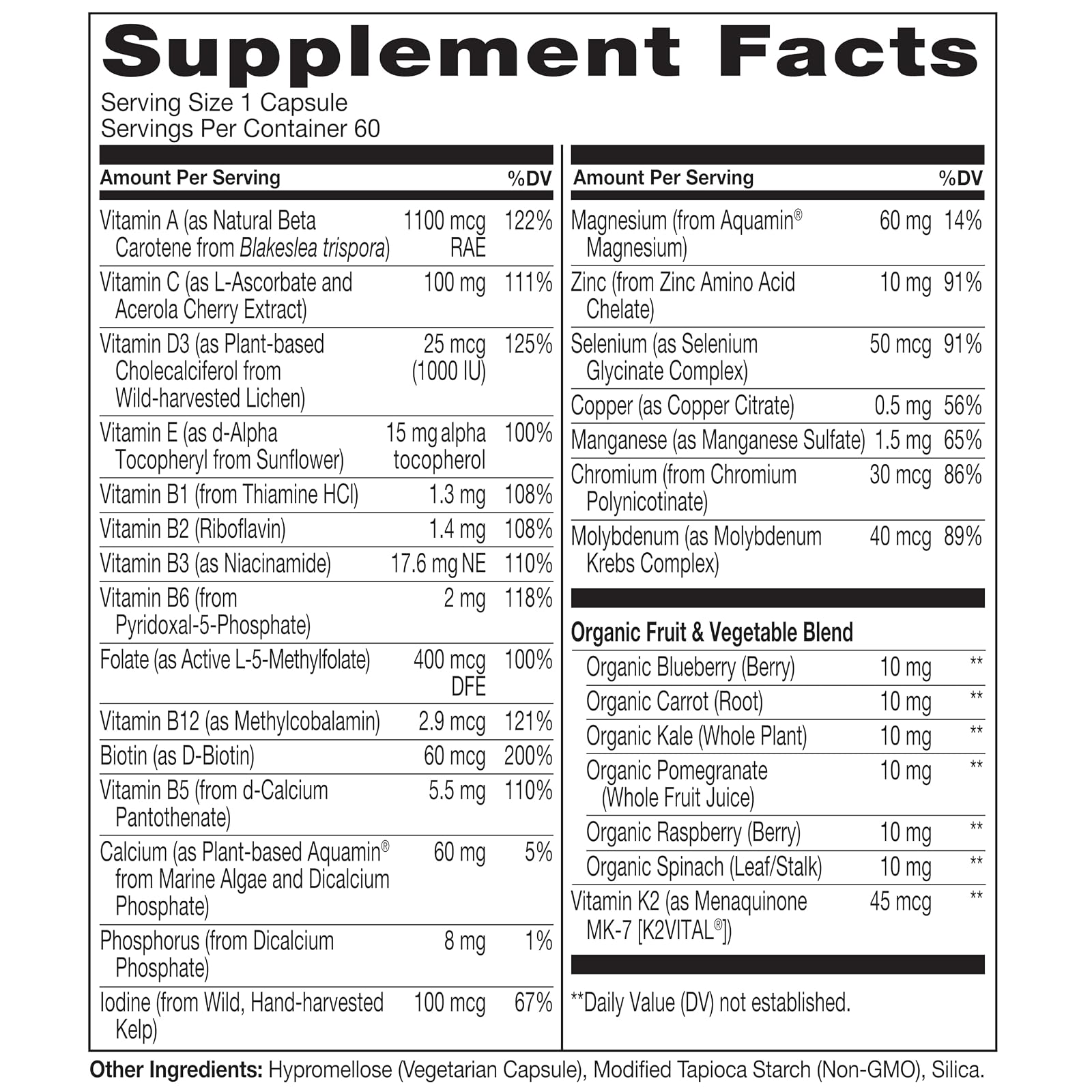 vegetarian multivitamins for men