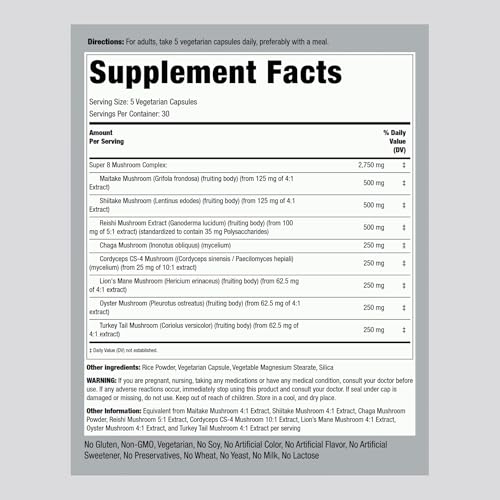 vegetarian mushroom complex pills