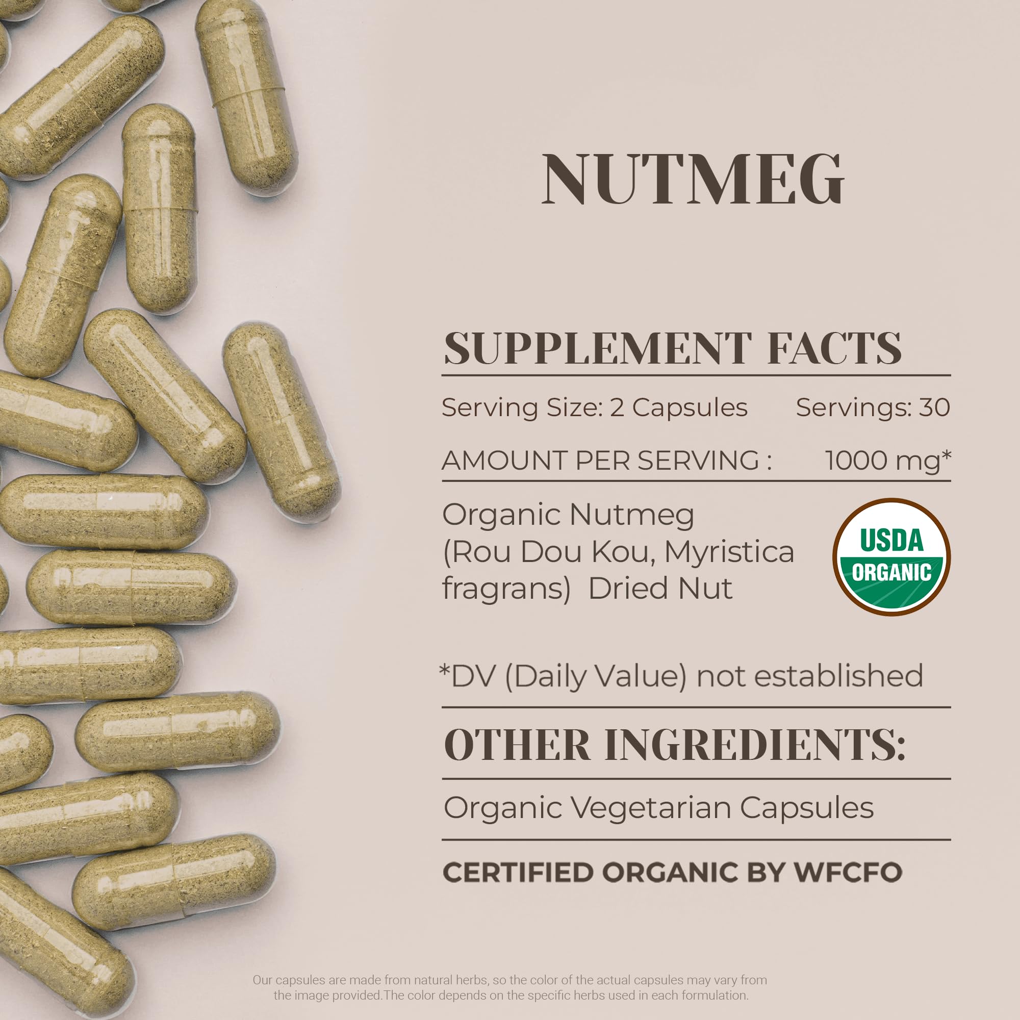 vegetarian nutmeg health capsules