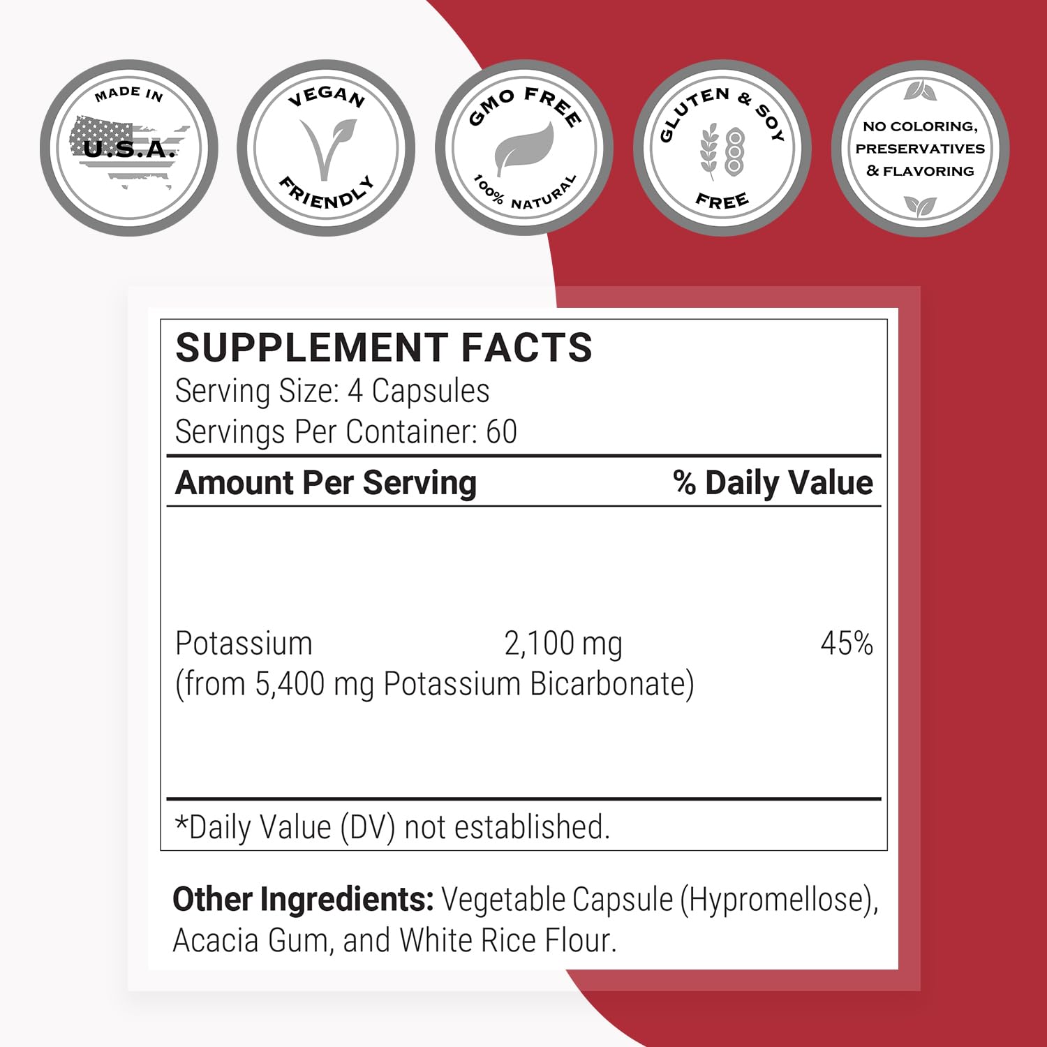 vegetarian potassium bicarbonate pills
