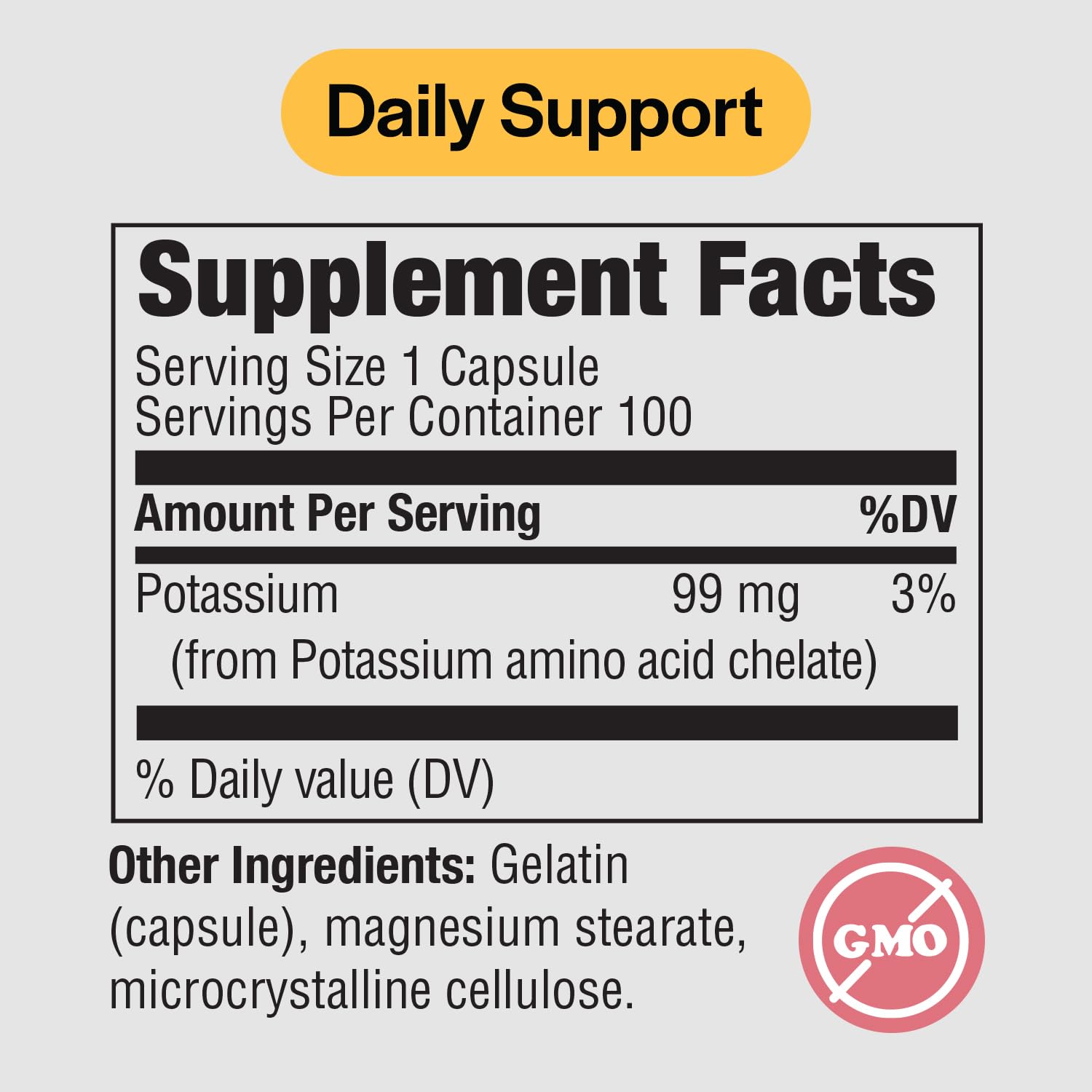 vegetarian potassium capsules for health