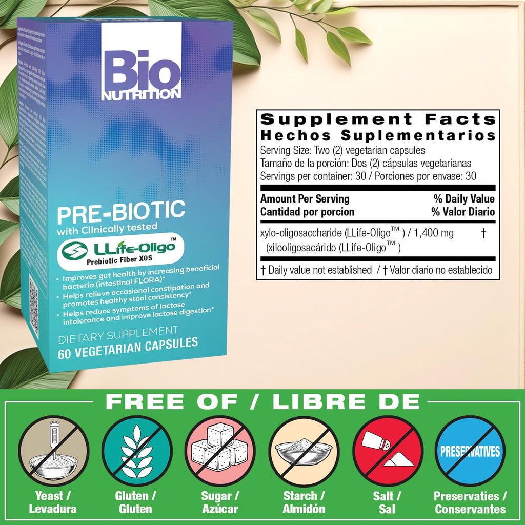 vegetarian prebiotic capsules with Life-Oligo