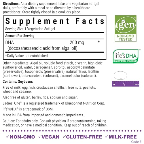 vegetarian prenatal DHA softgels