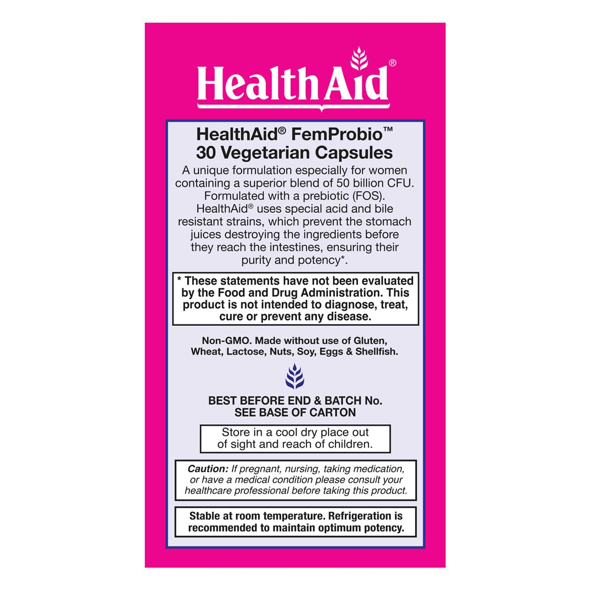 vegetarian probiotics with prebiotic fiber