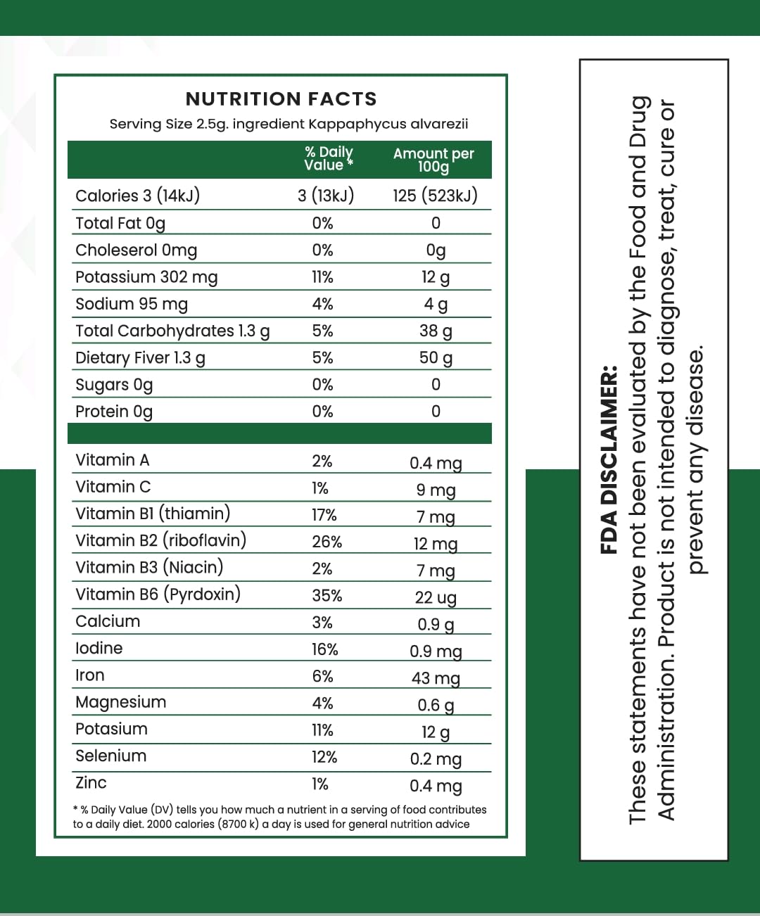 vegetarian seamoss health benefits