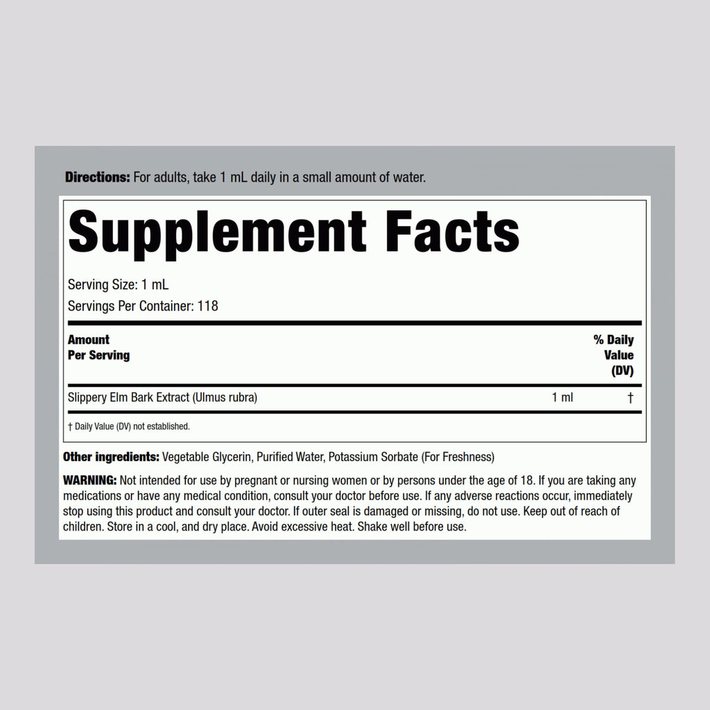 vegetarian slippery elm bark drops