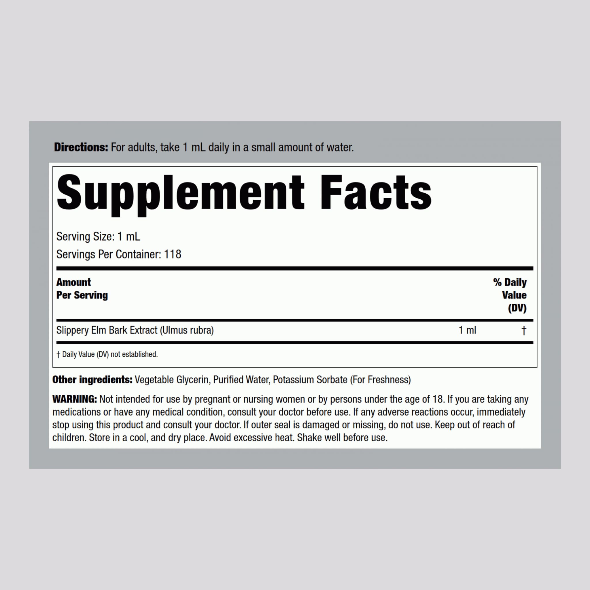 vegetarian slippery elm bark drops