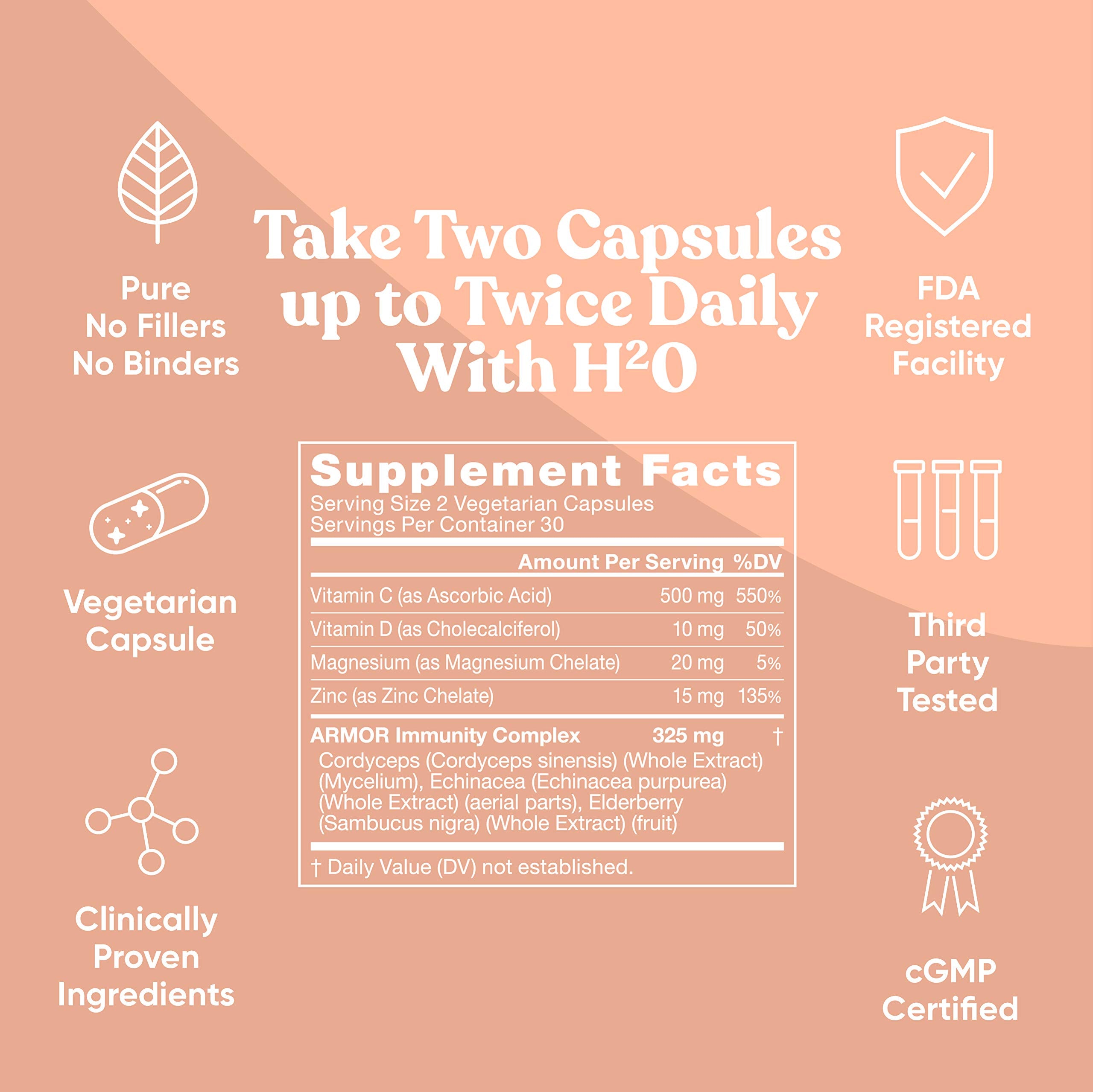 Vegetarian soft capsules for immunity