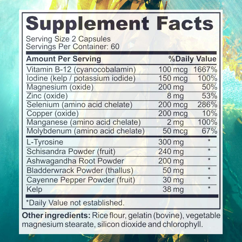 Vegetarian softgels for thyroid health