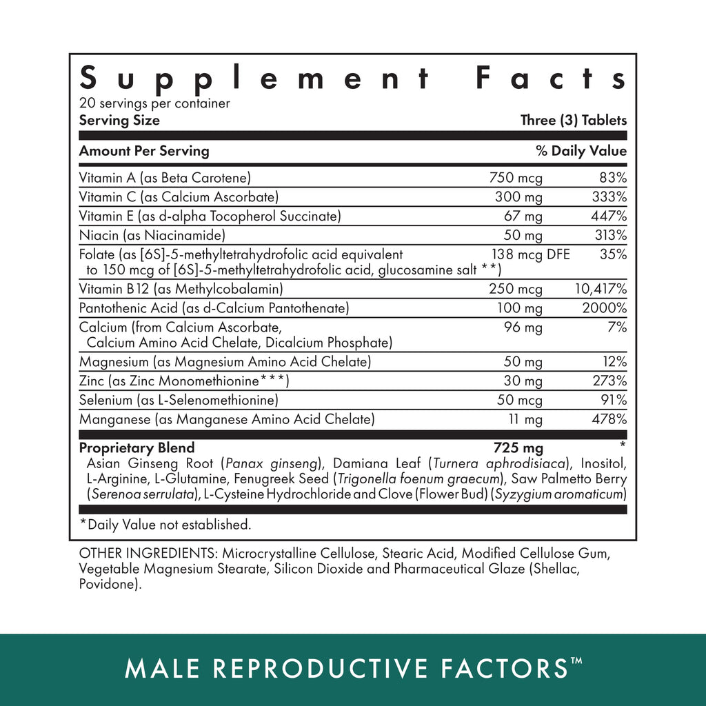 vegetarian supplements for male fertility