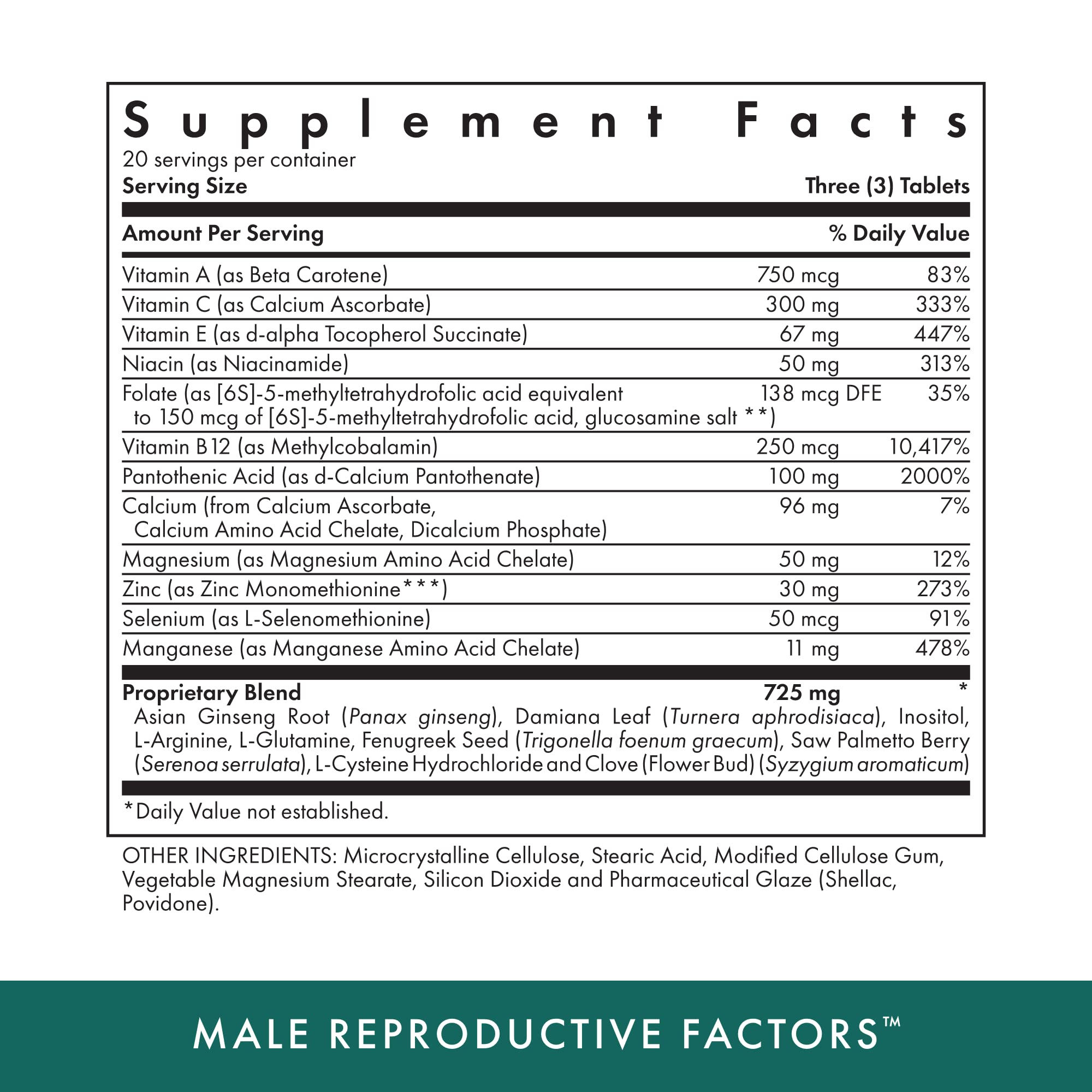 vegetarian supplements for male fertility