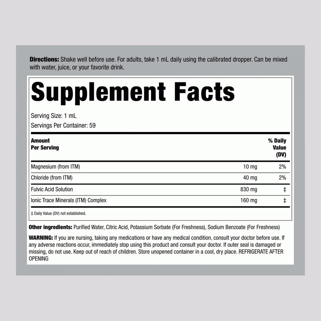 vegetarian trace minerals solution