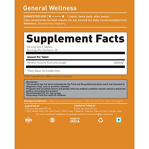vegetarian turmeric tablets for wellness