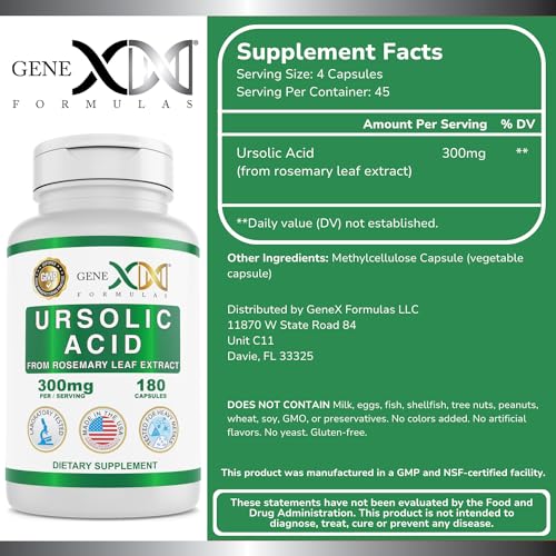 Vegetarian Ursolic Acid 300mg formula