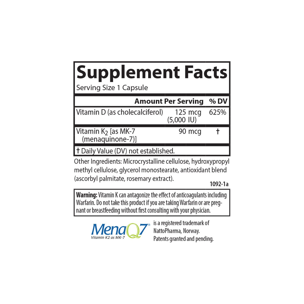 vegetarian vitamin D3 K2 supplement