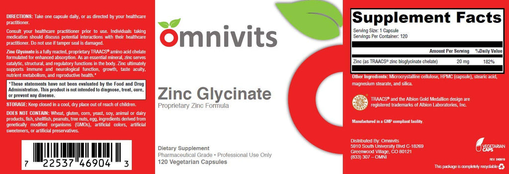 vegetarian zinc capsules for wellness