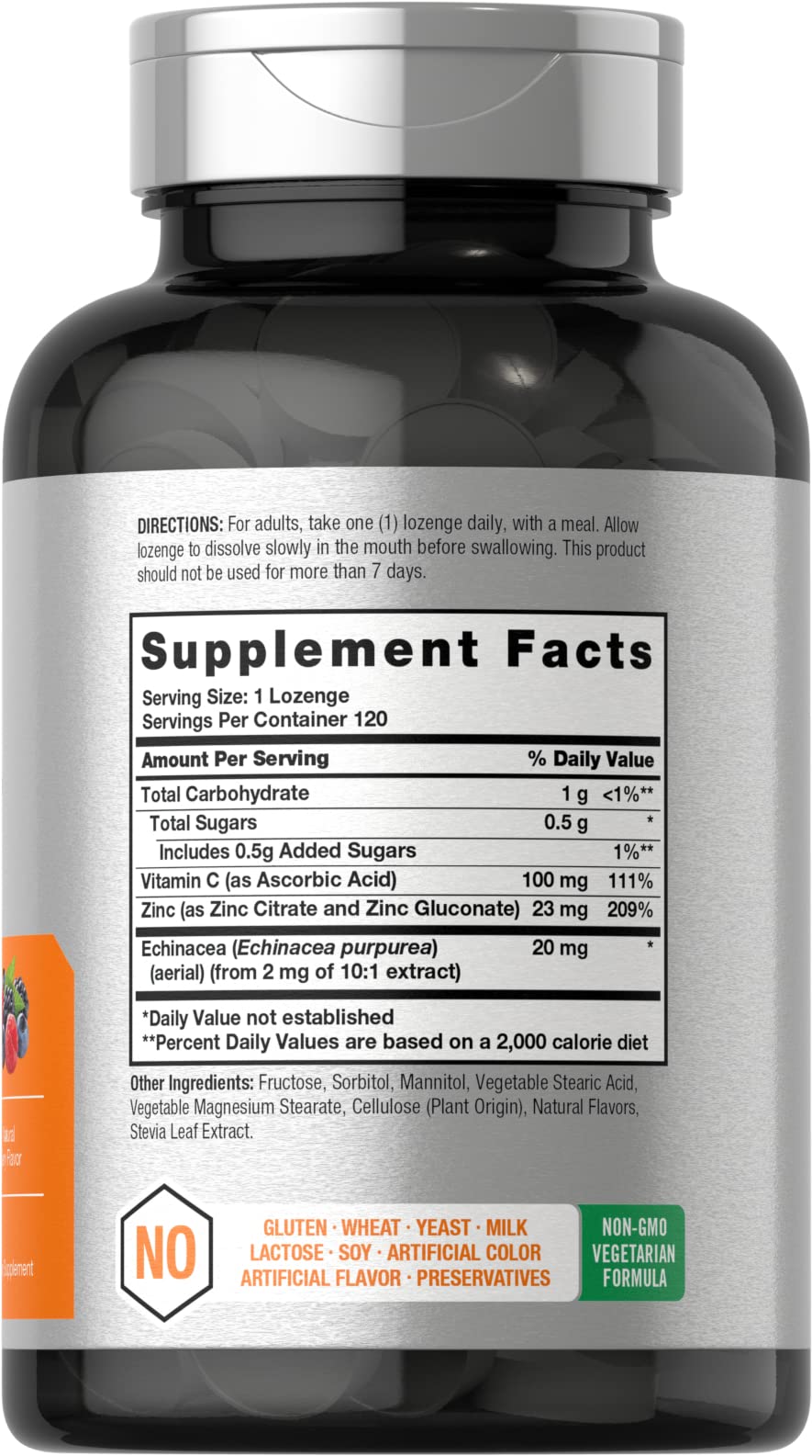 vegetarian zinc lozenges for health