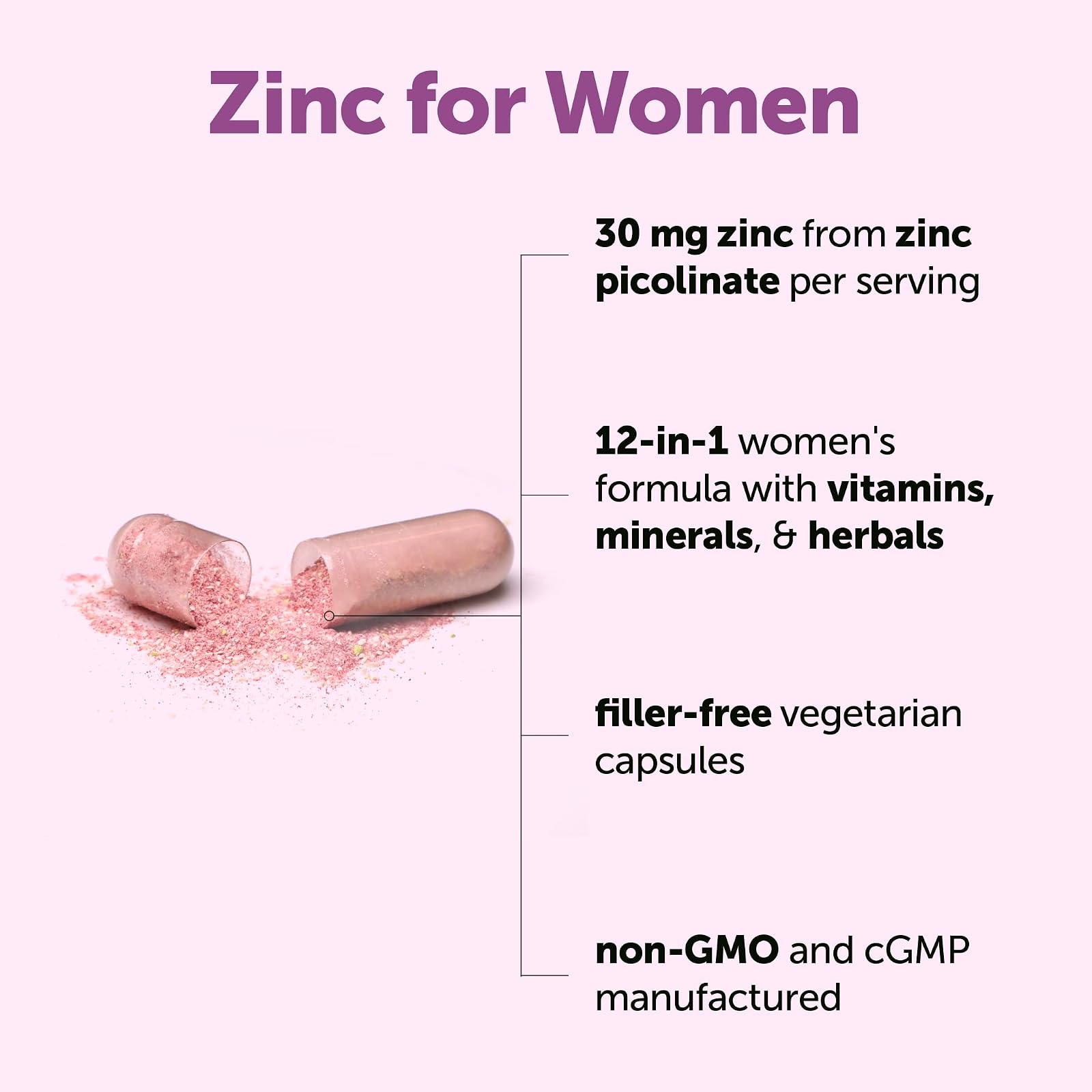 Vegetarian zinc picolinate capsules