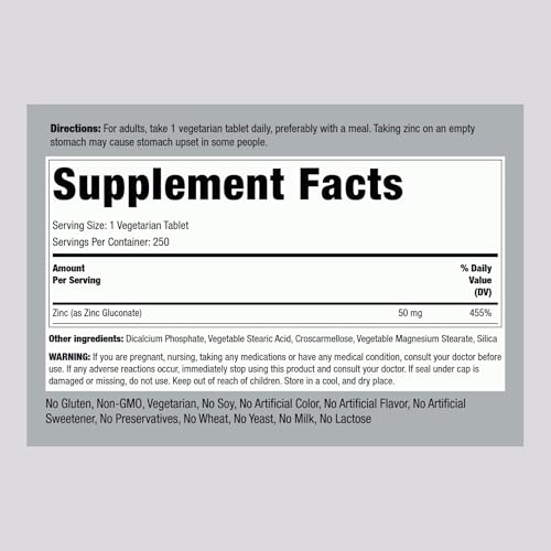 Vegetarian zinc supplement for immunity