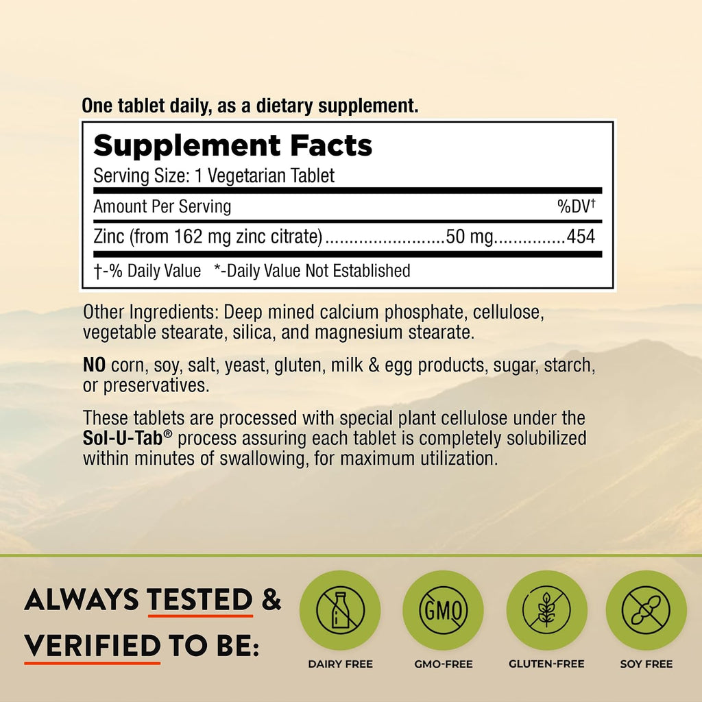 vegetarian zinc supplement for immunity