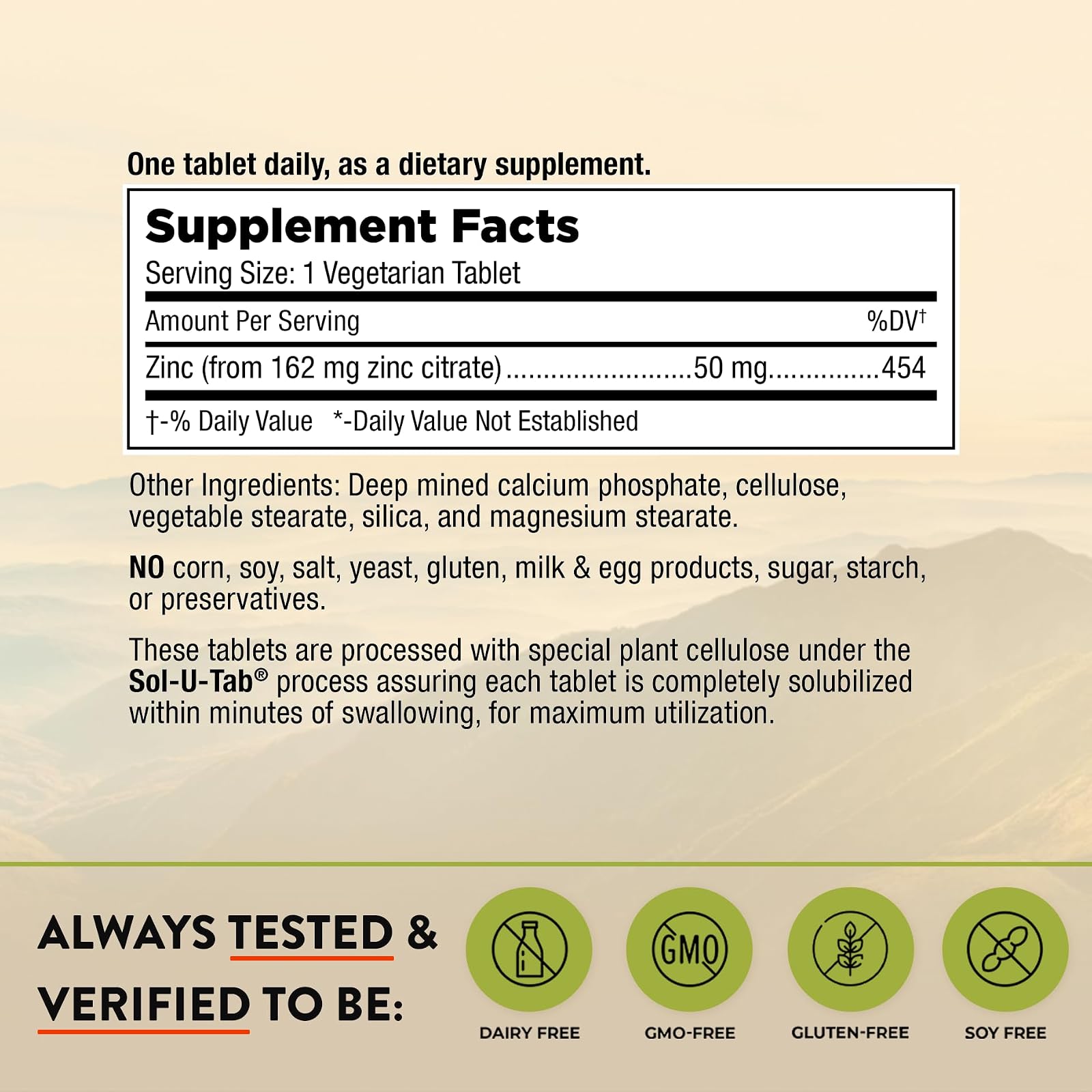 vegetarian zinc supplement for immunity