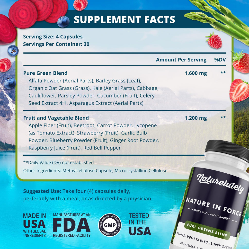 veggie and fruit capsules for wellness