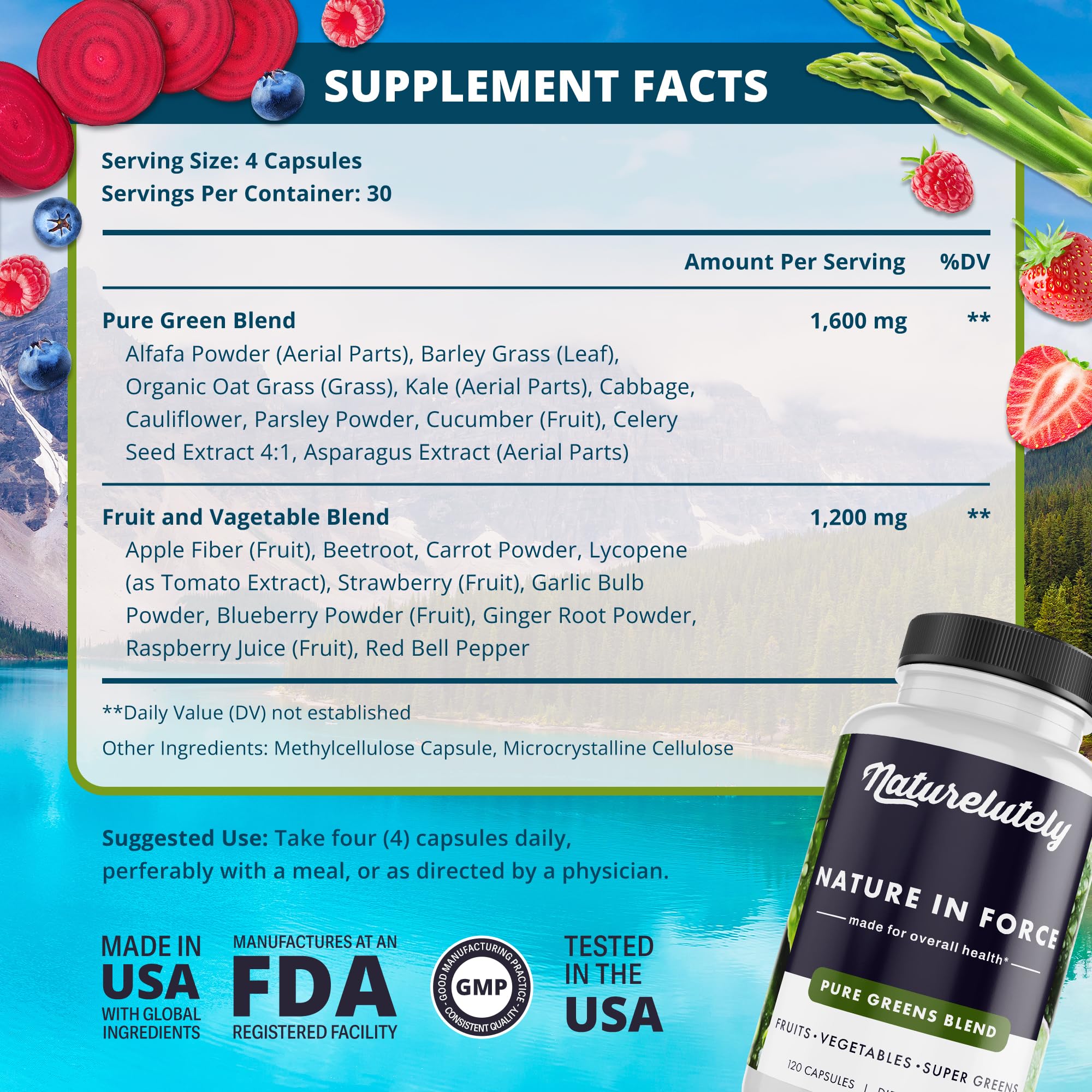 veggie and fruit capsules for wellness
