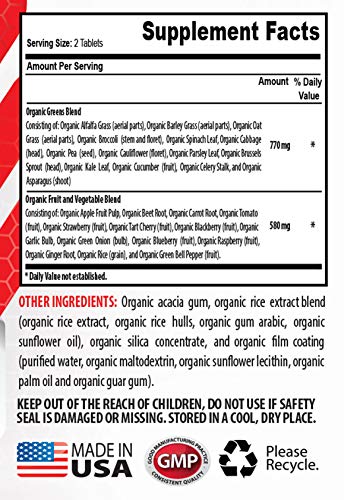 veggie and fruit vitamin tablets
