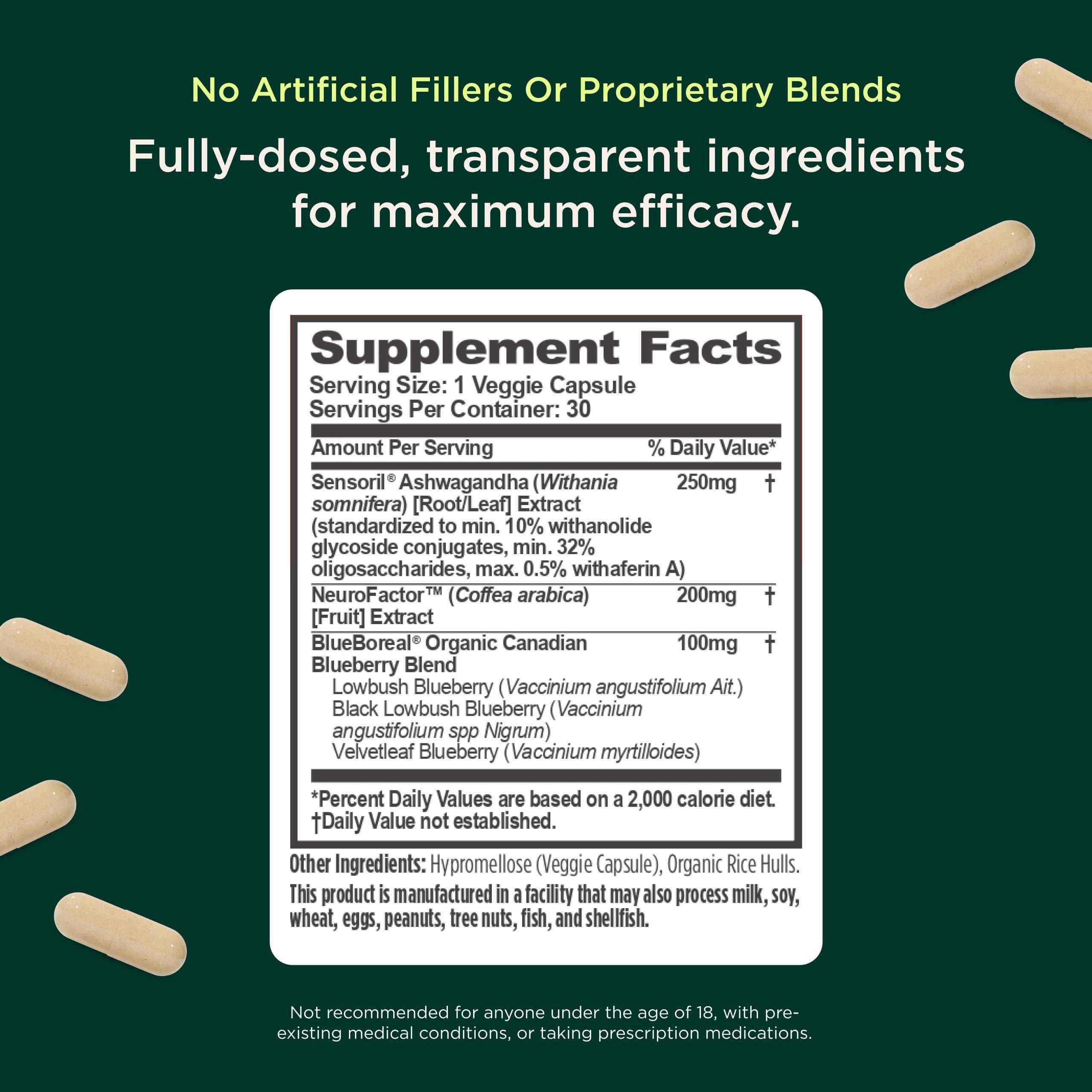 veggie capsules for calm energy