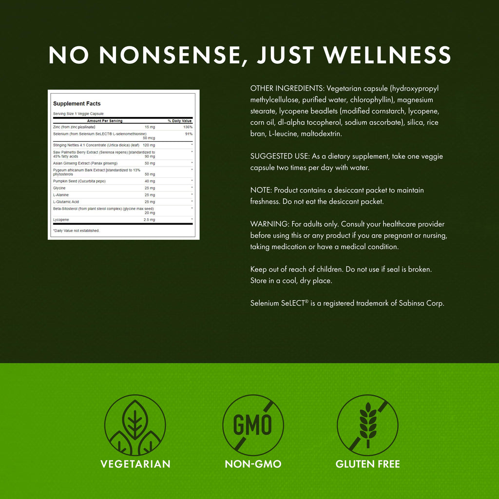 veggie capsules for prostate support