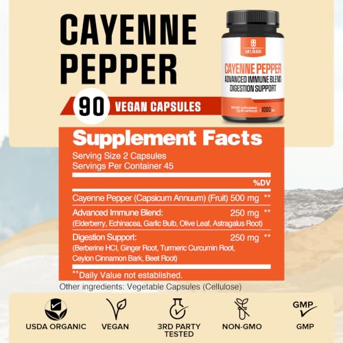 veggie capsules with cayenne and elderberry