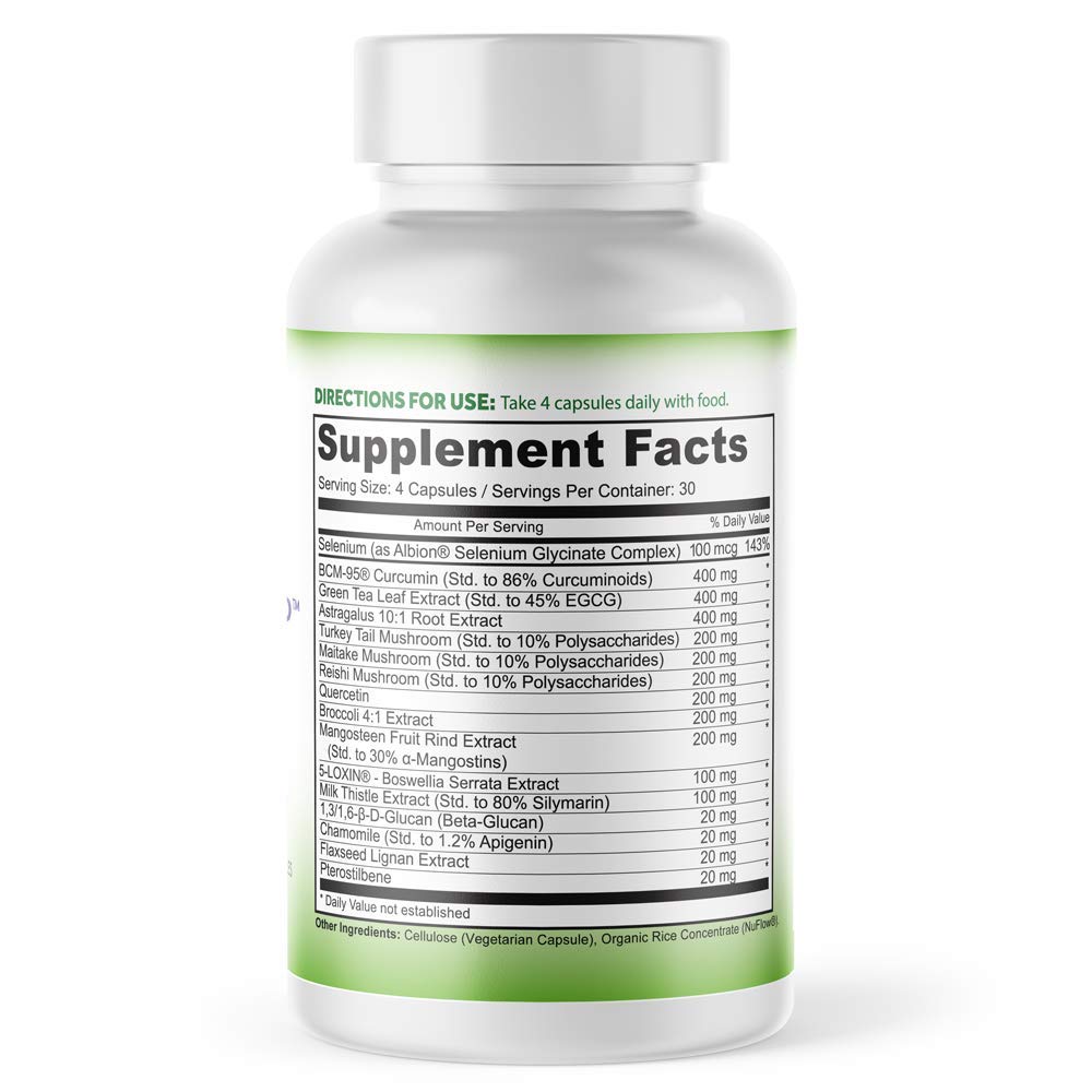 veggie capsules with curcumin and mushrooms