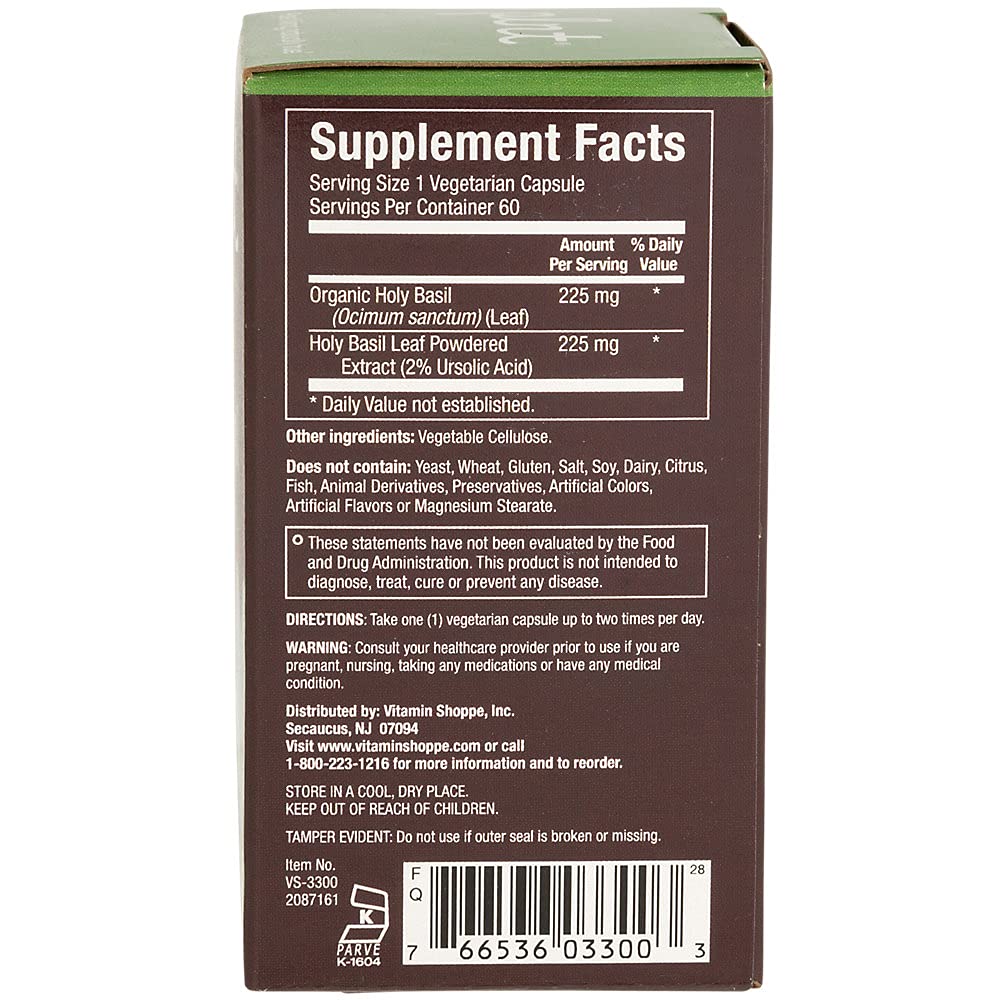veggie capsules with holy basil extract
