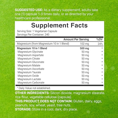 veggie capsules with magnesium glycinate