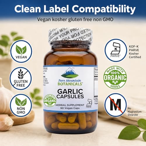 veggie capsules with pure garlic extract